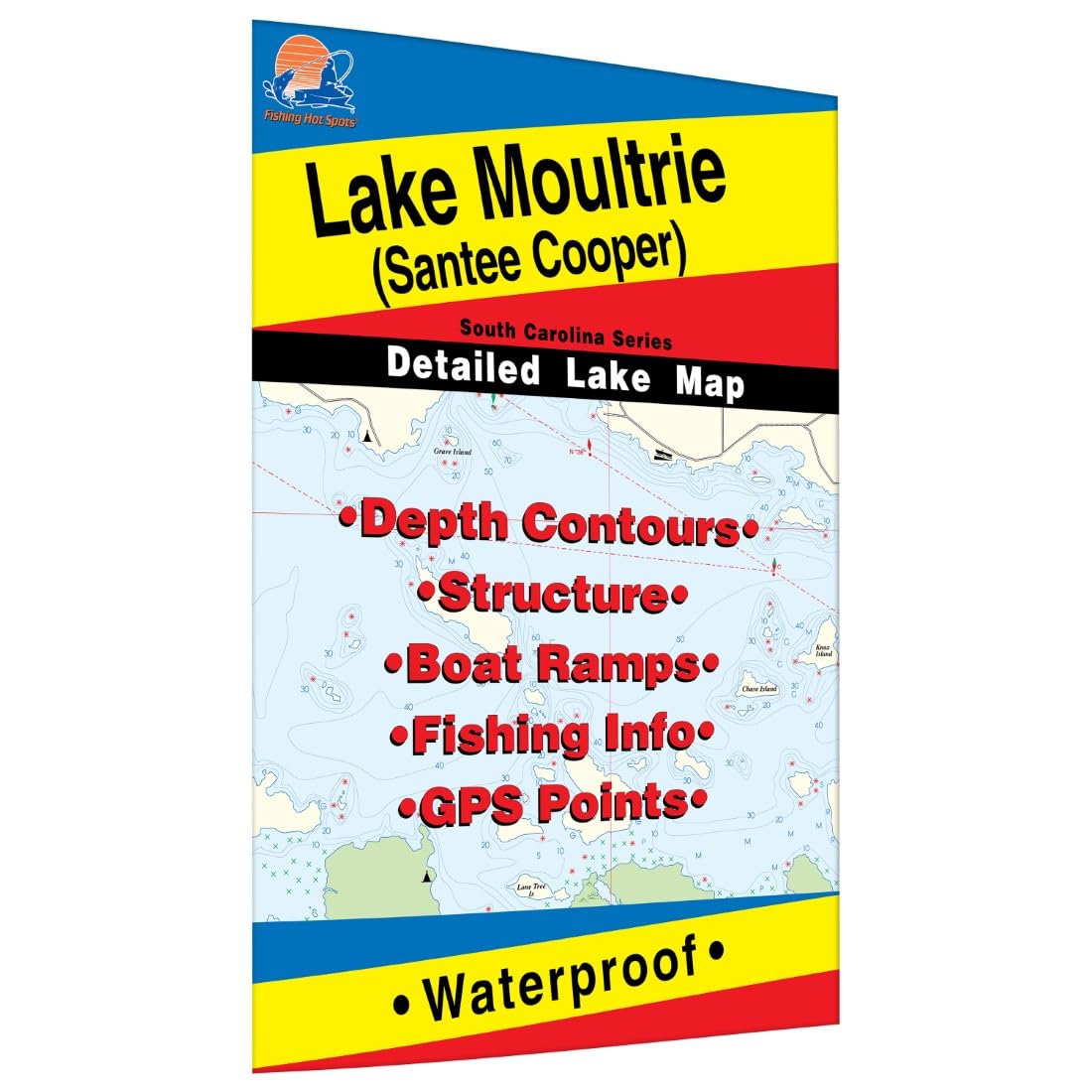 Amazon.com: Lake Moultrie Fishing Map (Santee Cooper): 0071365306564 ...