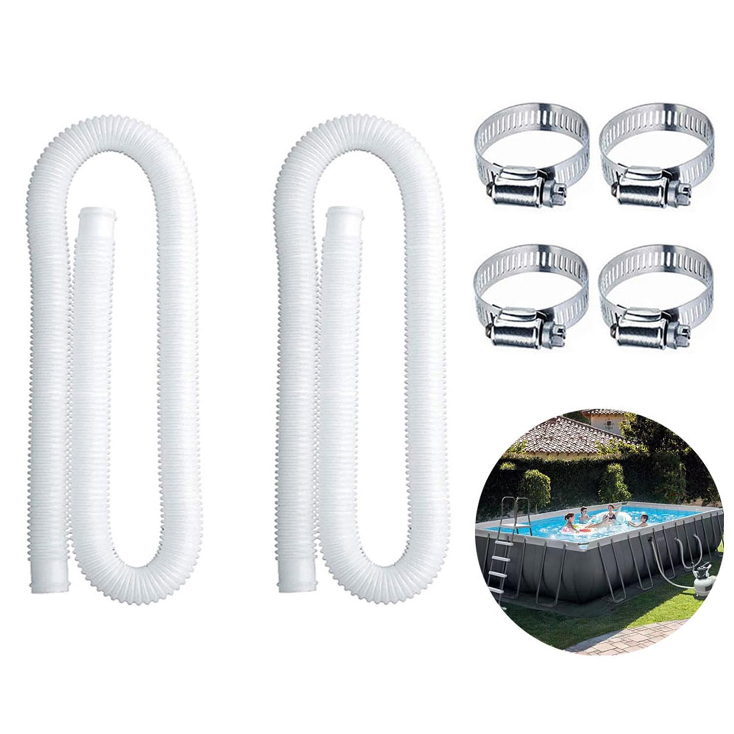 Amazon.com: Swimming Pool Replacement Hose,59” Long 1.25" Diameter ...
