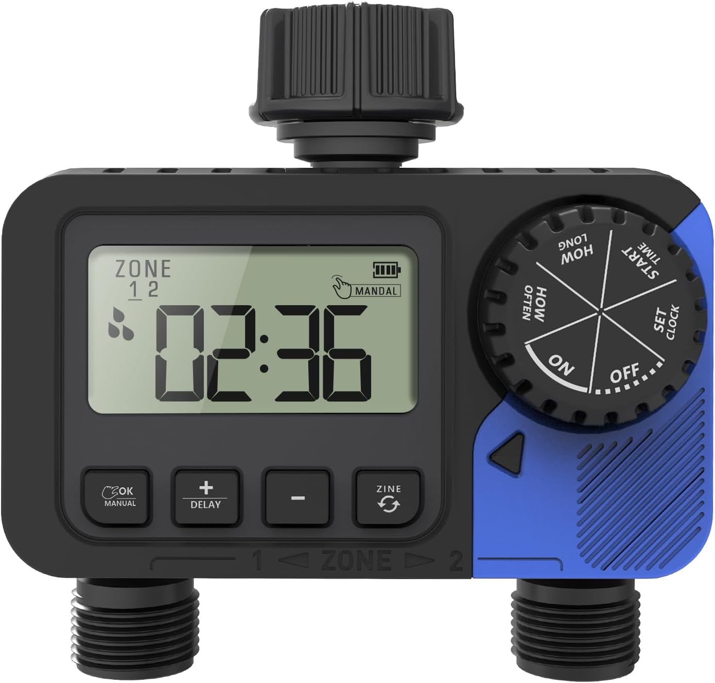 Amazon.com : Sprinkler Timer, 2 Zone Programmable Water Sprinkler Timer ...