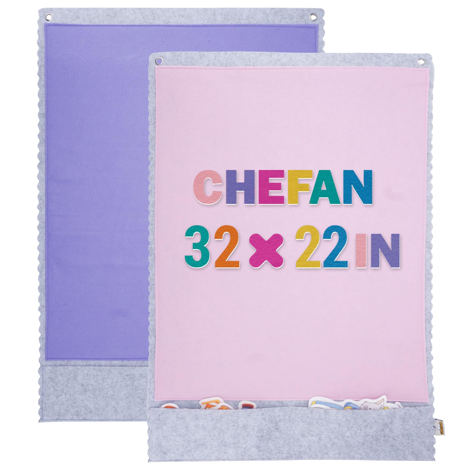 Amazon.com: CHEFAN 2 PCS Felt Board for Toddlers Large Flannel Board ...