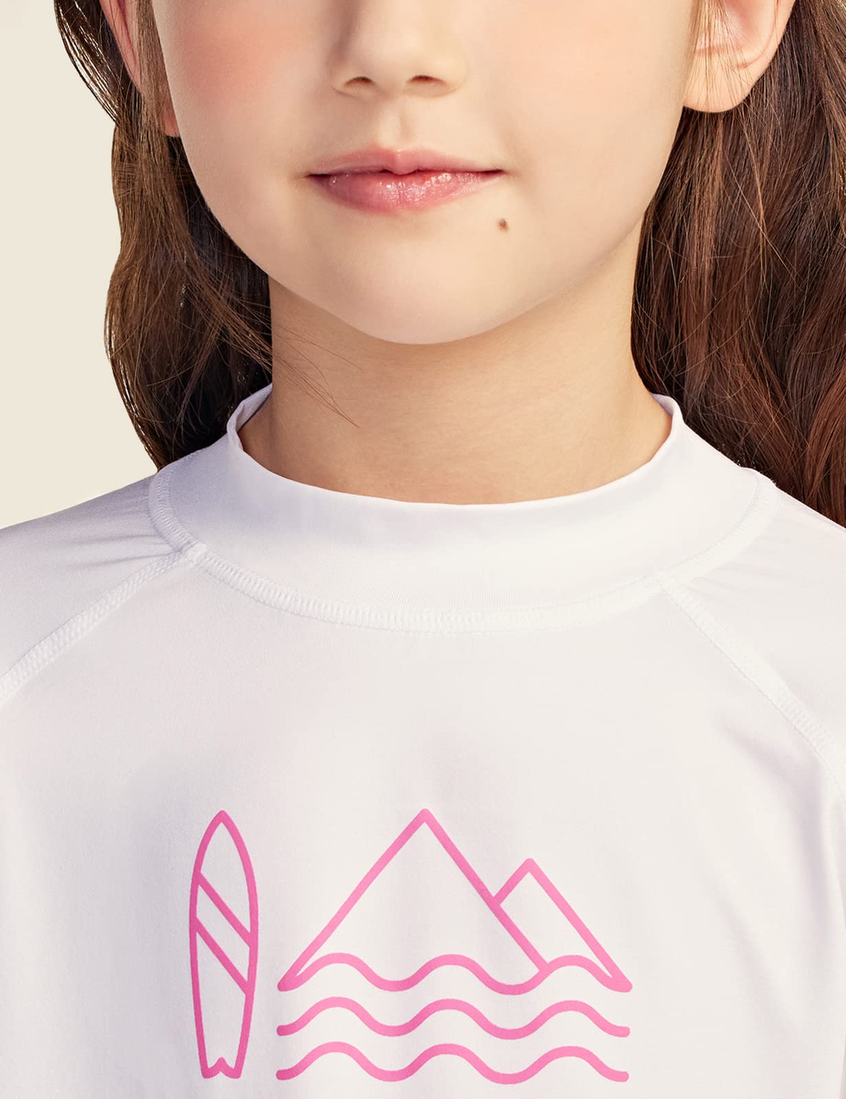 Snapklik.com : Girls Long Sleeve Rash Guard Shirt, UV/SPF Water Beach ...