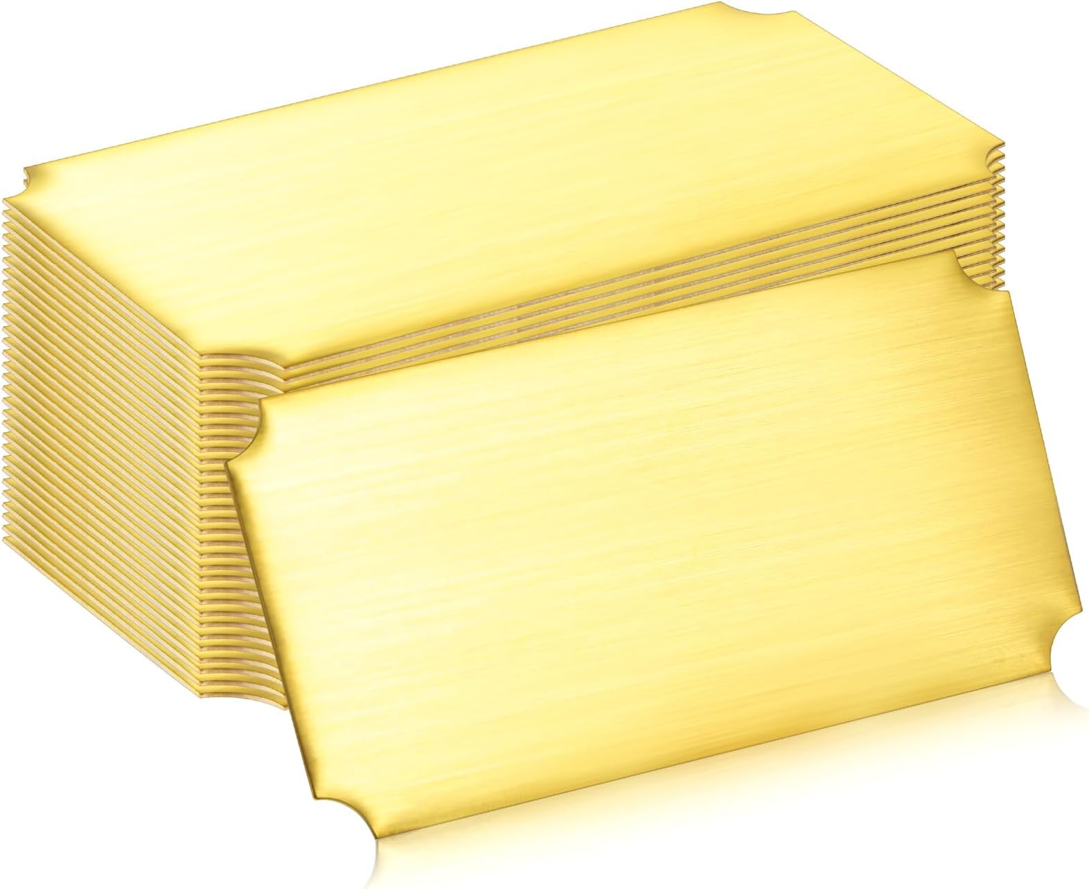 Amazon.com: Therwen 30 Pcs Name Plates Laser Engraved Brushed Stainless ...