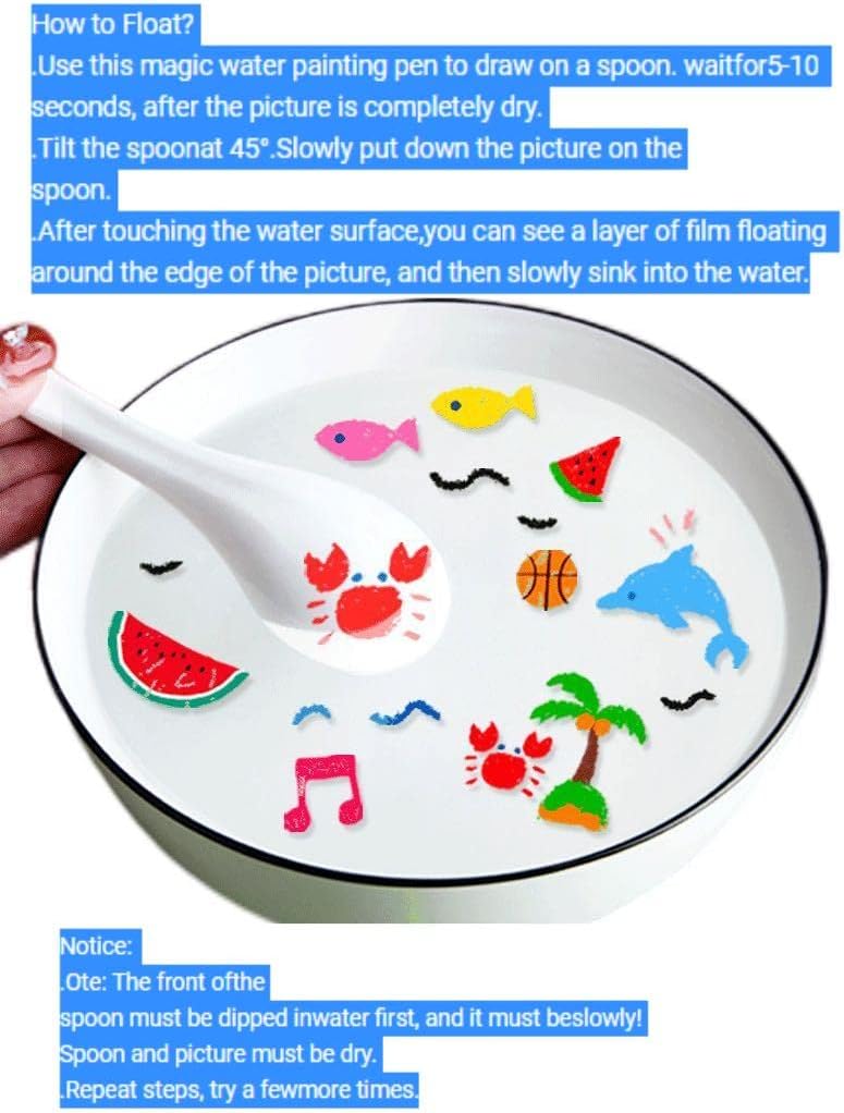 12-Color Magic Pens for kids, Invisible ink pen, Water magic colouring ...