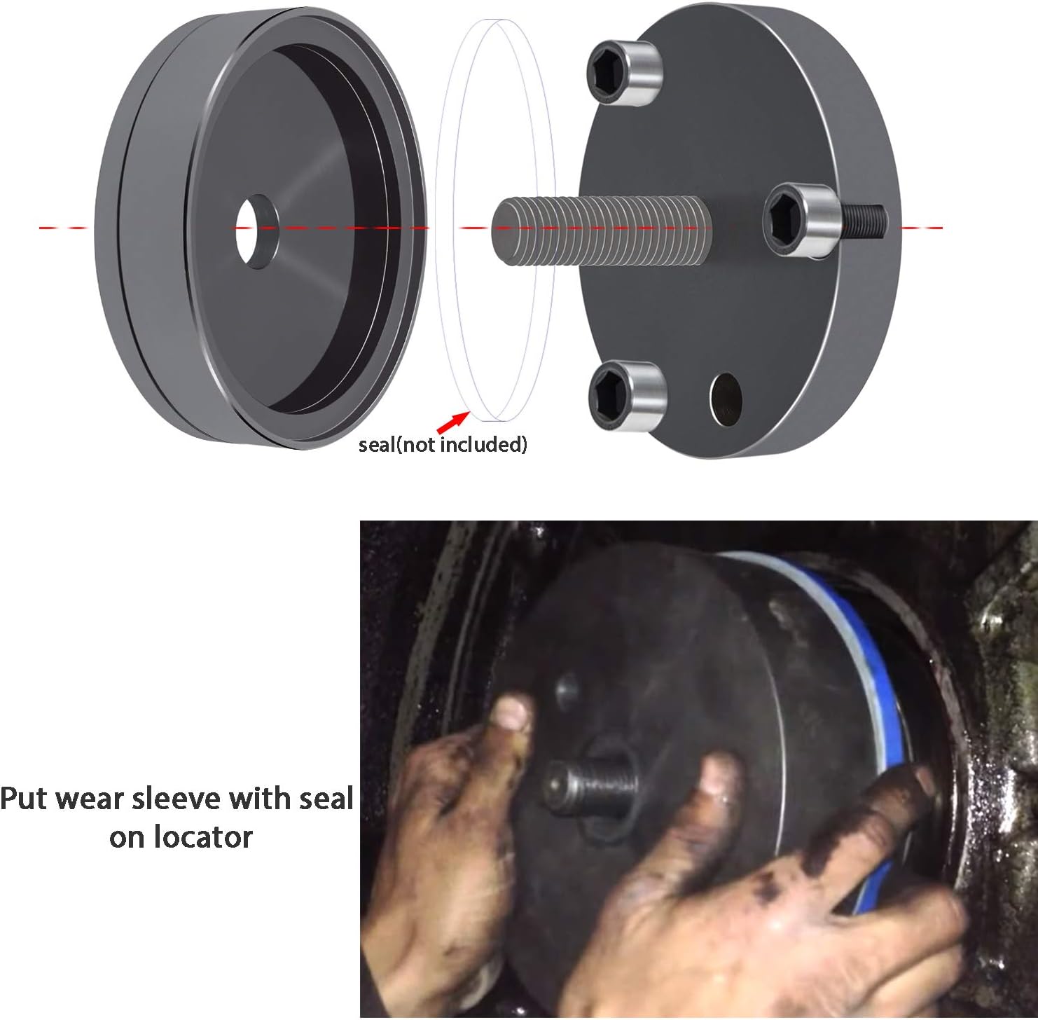 Instalador de manga de desgaste del sello del cigüeñal delantero y ...
