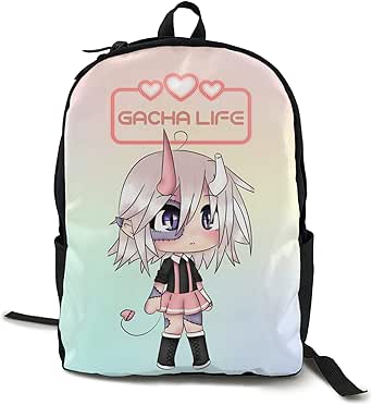 FUSTBIL Gacha Life Backpack Unisex School Backpack College Daypack Book ...