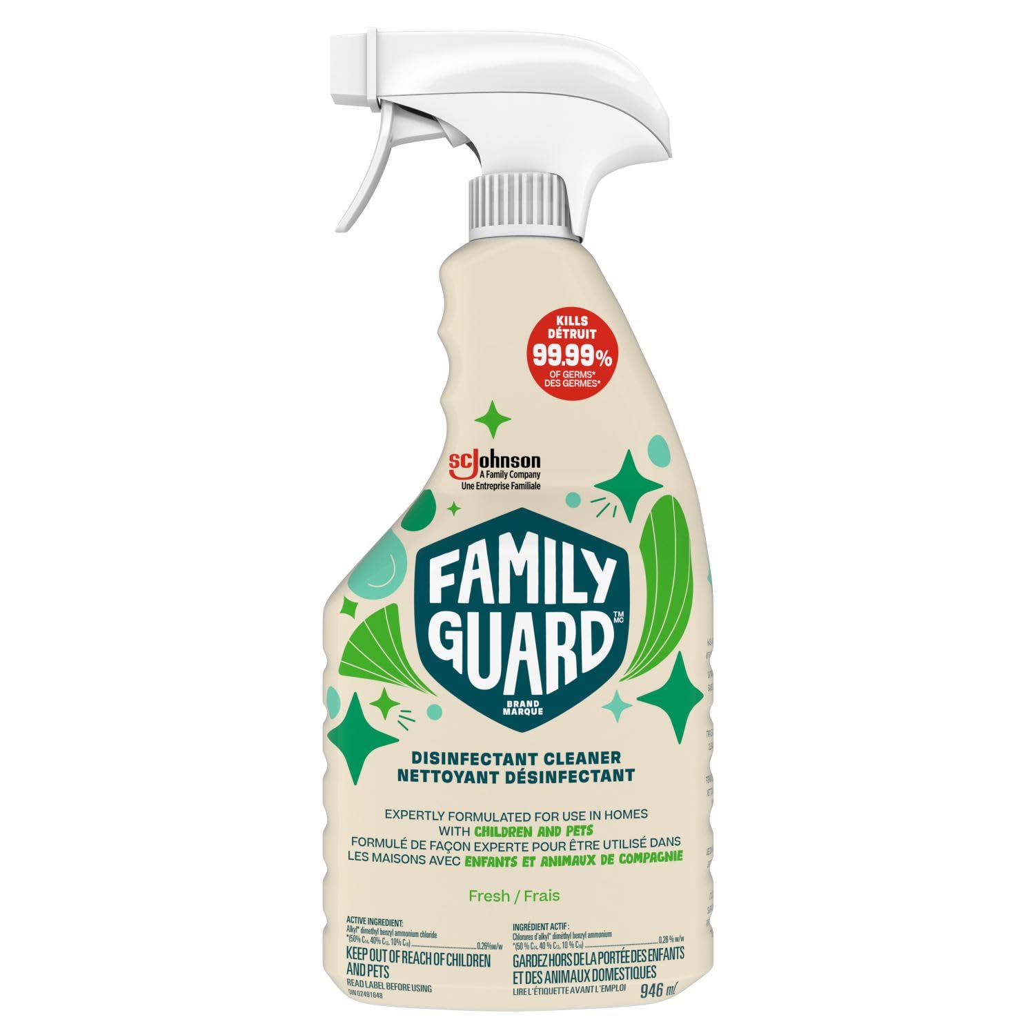 Family Guard Disinfectant Spray Trigger & Multi-Surface Cleaner ...
