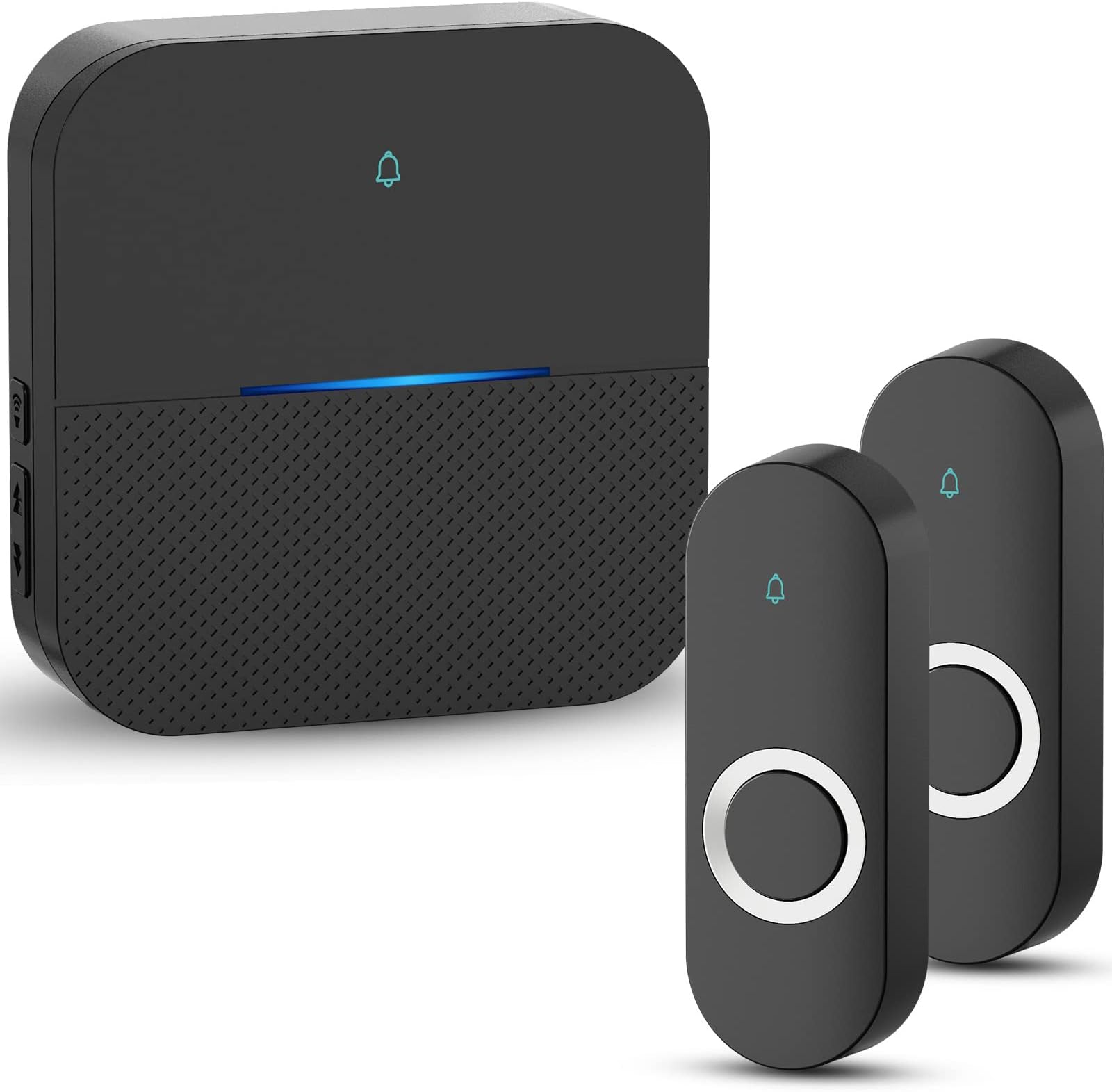 AIDA Wireless Doorbell, Self-powered Doorbell with Extra Socket, No ...