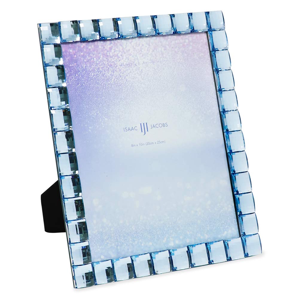 Amazon.com - Isaac Jacobs Decorative Sparkling Light Blue Jewel Picture ...