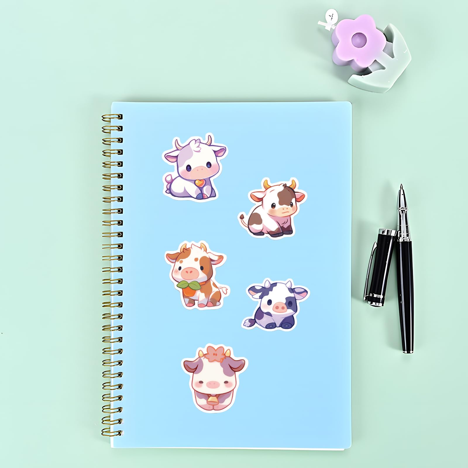 Snapklik.com : 150Pcs Cute Cow Stickers, Waterproof Vinyl Decals Kawaii ...