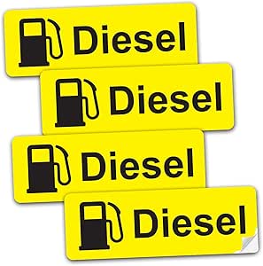 SAFESIGN (4 Pack) Diesel Stickers - Self Adhesive Waterproof Diesel ...