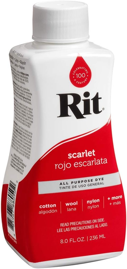 Amazon.com: Rit Dye Liquid Dye, 8 fl oz, Scarlet Red, 3-Pack