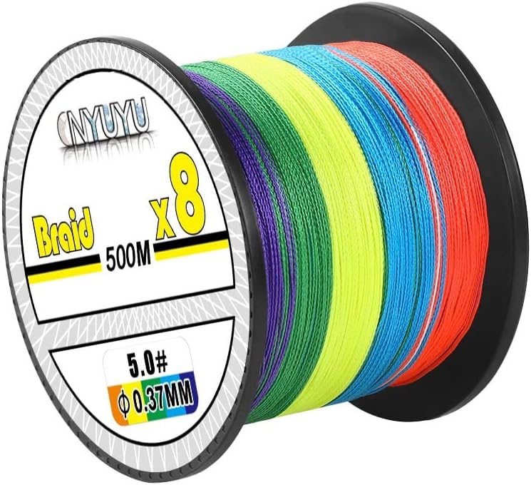 8 Strand Braided Fishing Line Dark Green, 500M/1.104MM/10.6LB/4.8KG ...