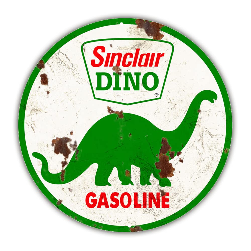 Amazon.com: Reproduction Vintage Gasoline/Motor Oil Signs, Round 12 ...