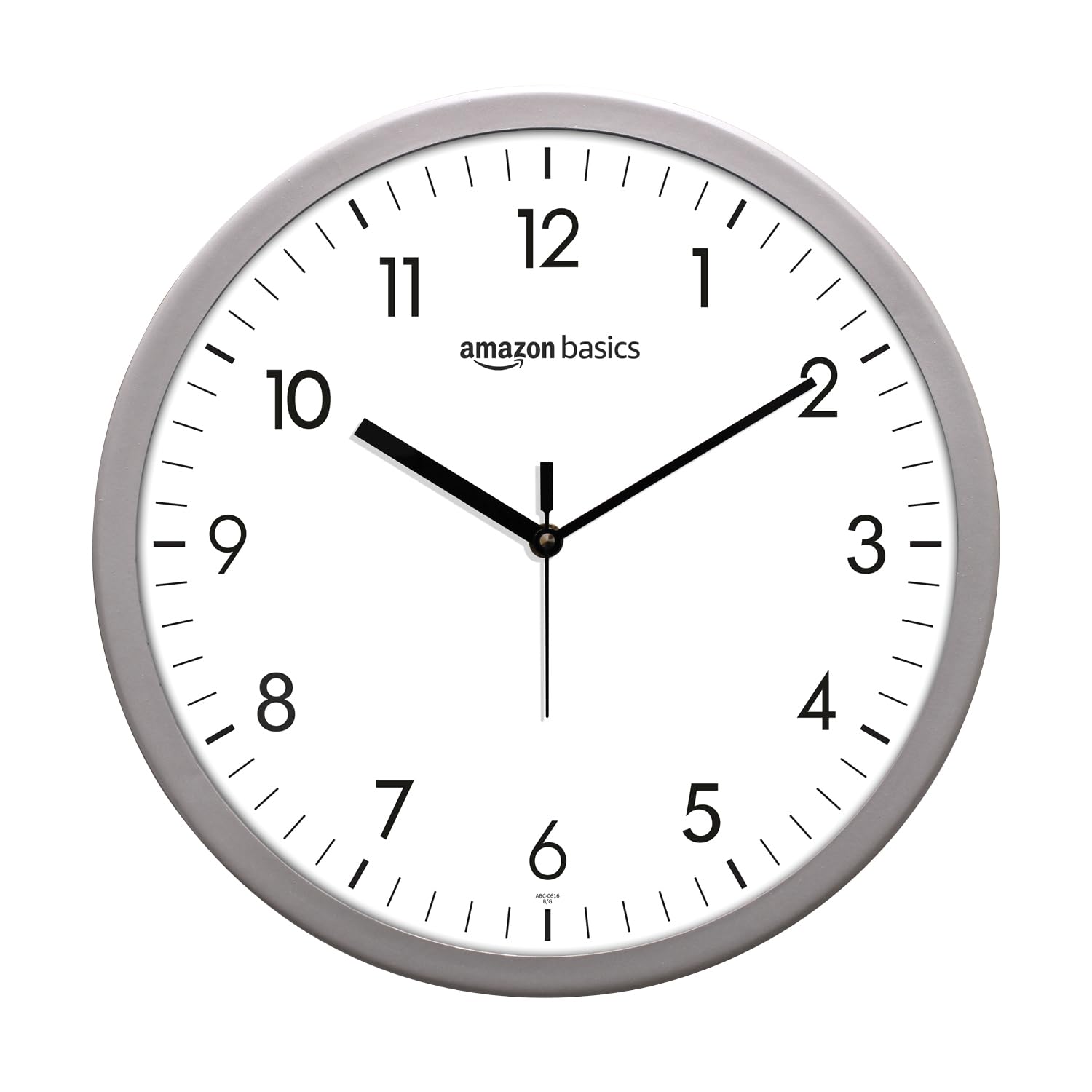 amazon basics Traditional Wall Clock, Nickel, 30.4 cm | Analog ...