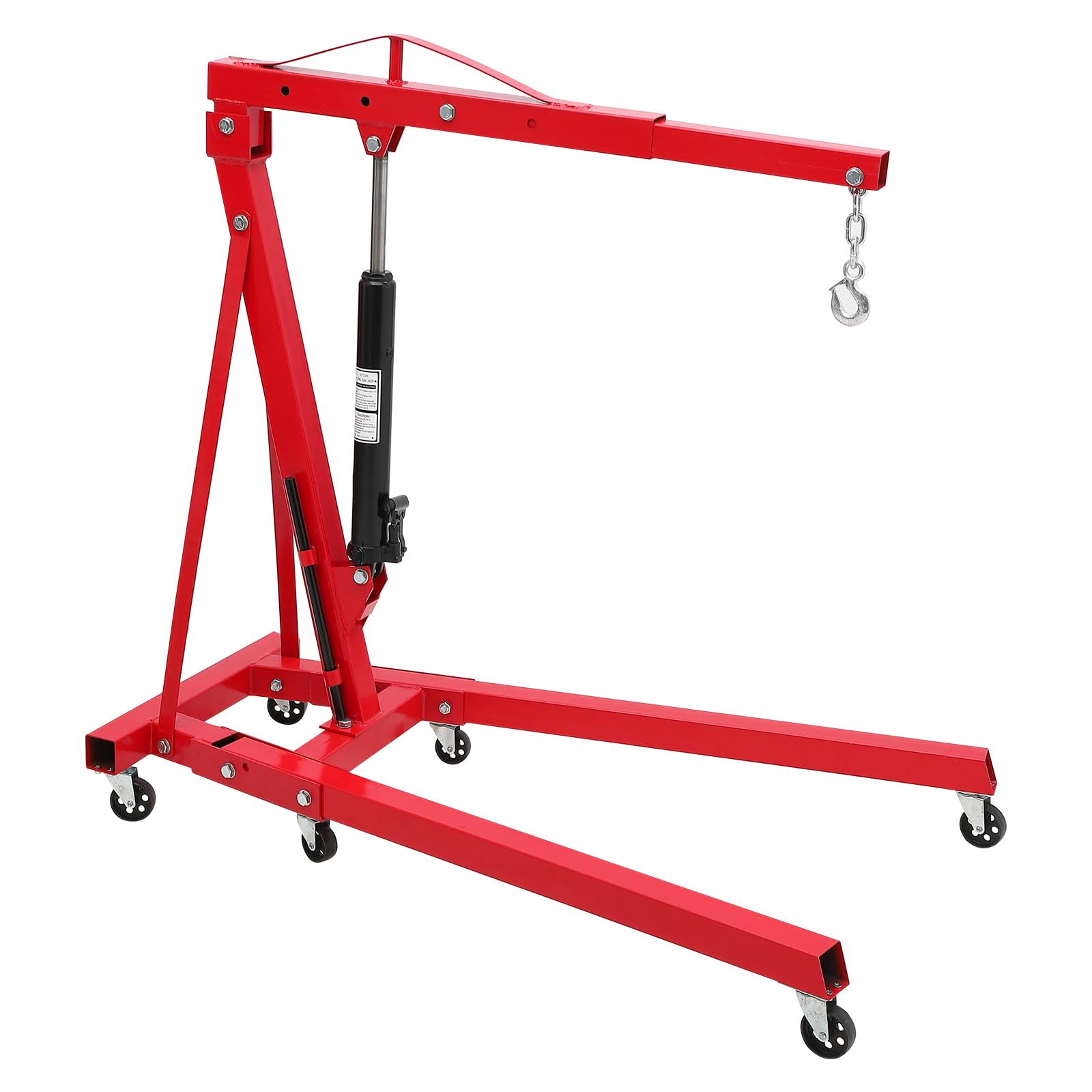 Amazon.com: Engine Hoist, 2 Ton Folding Engine Crane with 6 Carters ...