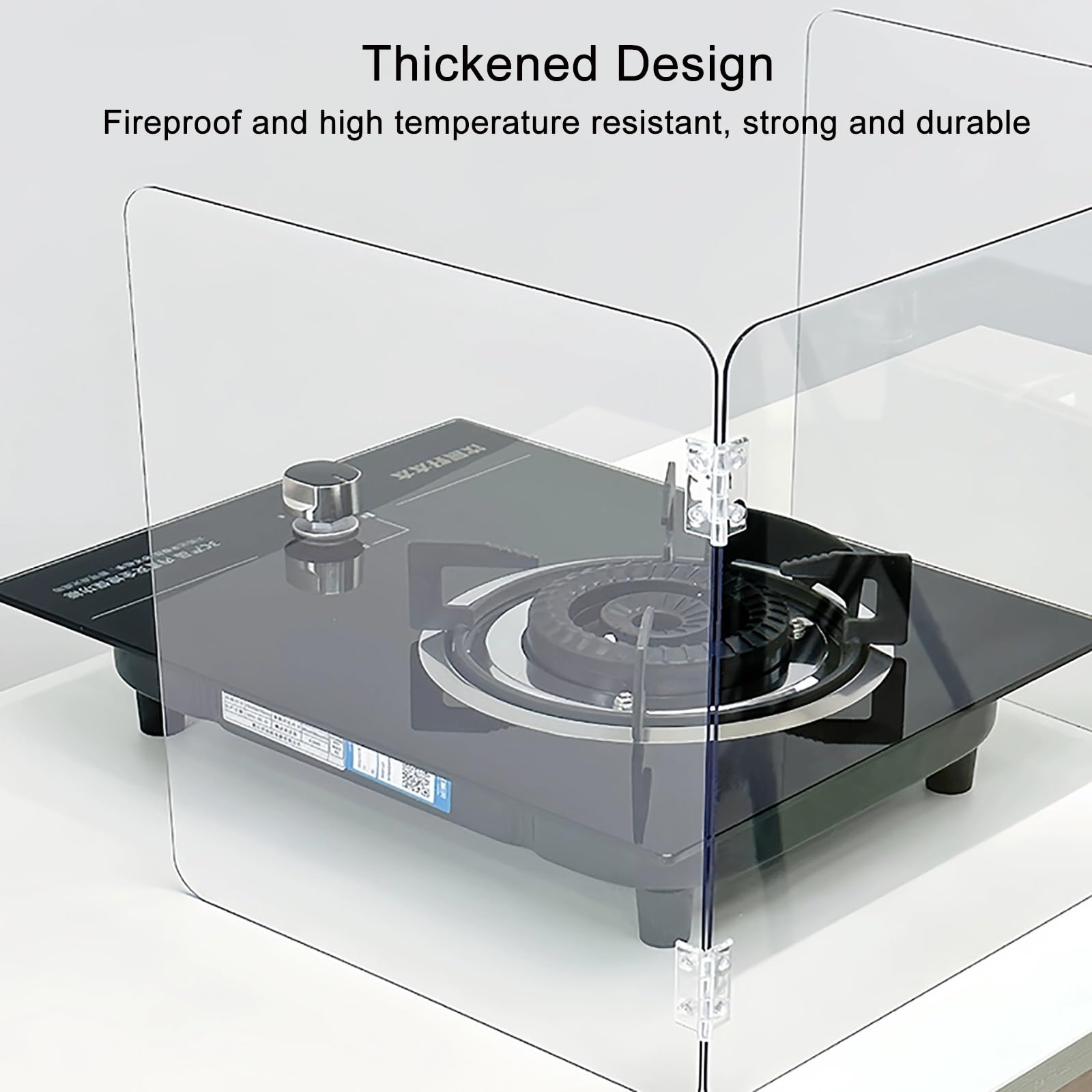 Snapklik.com : Acrylic Splash Guard, 3 Sided Clear Foldable Grease ...