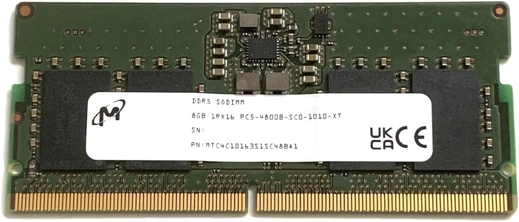Micron SODIMM 8GB PC5 DDR5 4800 1Rx16 MTC4C10163S1SC48BA1 Laptop ...