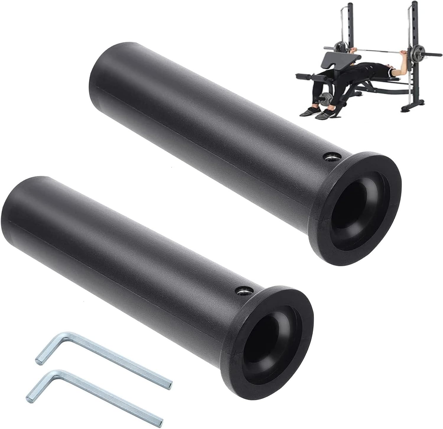 2PCS Olympic Adapter Sleeve 8" or 11"，Converts 1" Standard Weight Plate ...