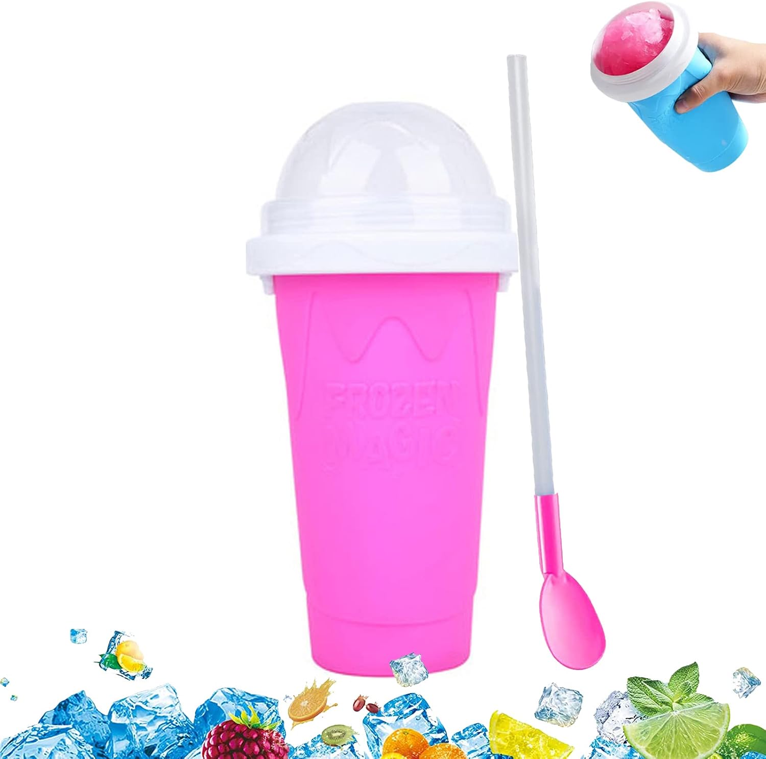 Amazon.com: Slushy Maker Cup, Frozen Magic Squeeze Cup, Magic Quick ...