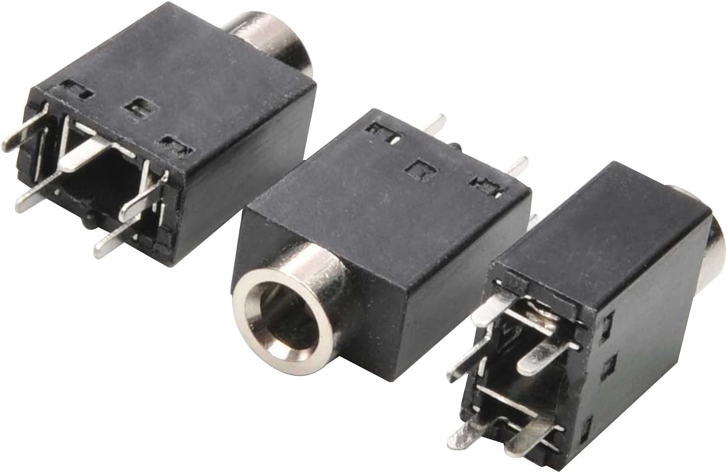 Amazon.com: Heyous 10PCS Black PJ-307 3.5mm Stereo Jack Socket 5 Pin ...