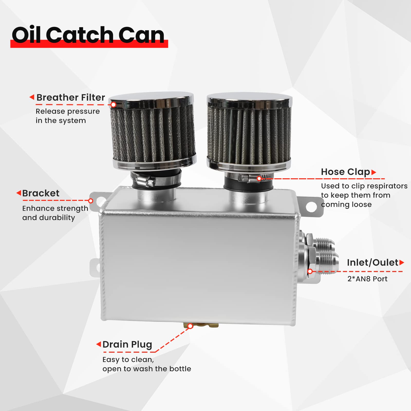 Snapklik.com : BOMLING 1.2L Universal AN10 Twin Baffle Dual Filter ...