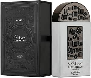 Lattafa Maharajan Silver for Men Eau de Parfum Spray, 3.4 Ounce ...