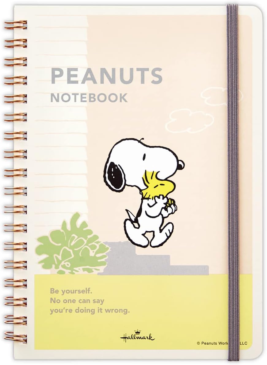 Amazon.com : Hallmark 812201 Snoopy Notebook, B6, Horizontal Rule ...