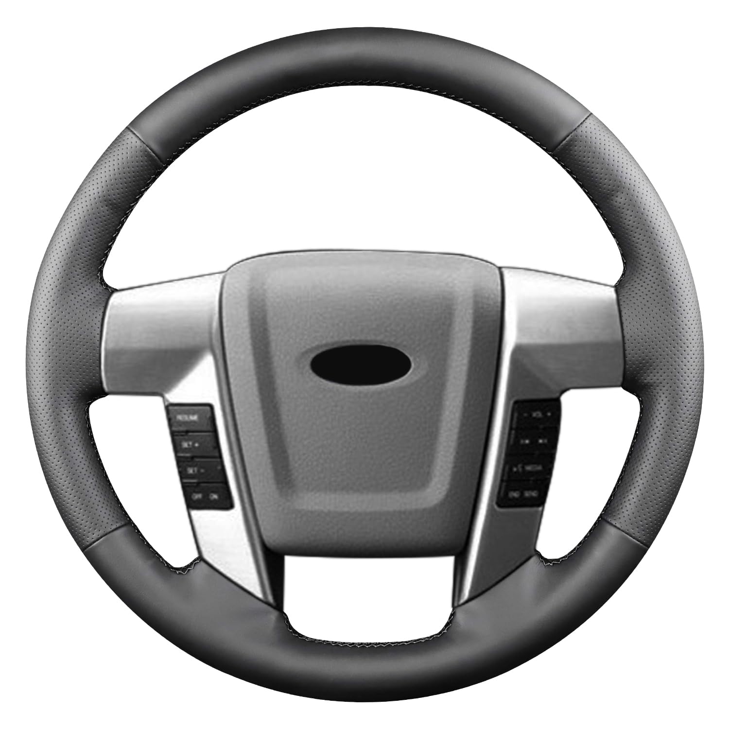 Amazon.com: Yeolpise Hand Sewn Steering Wheel Cover Microfiber Leather ...