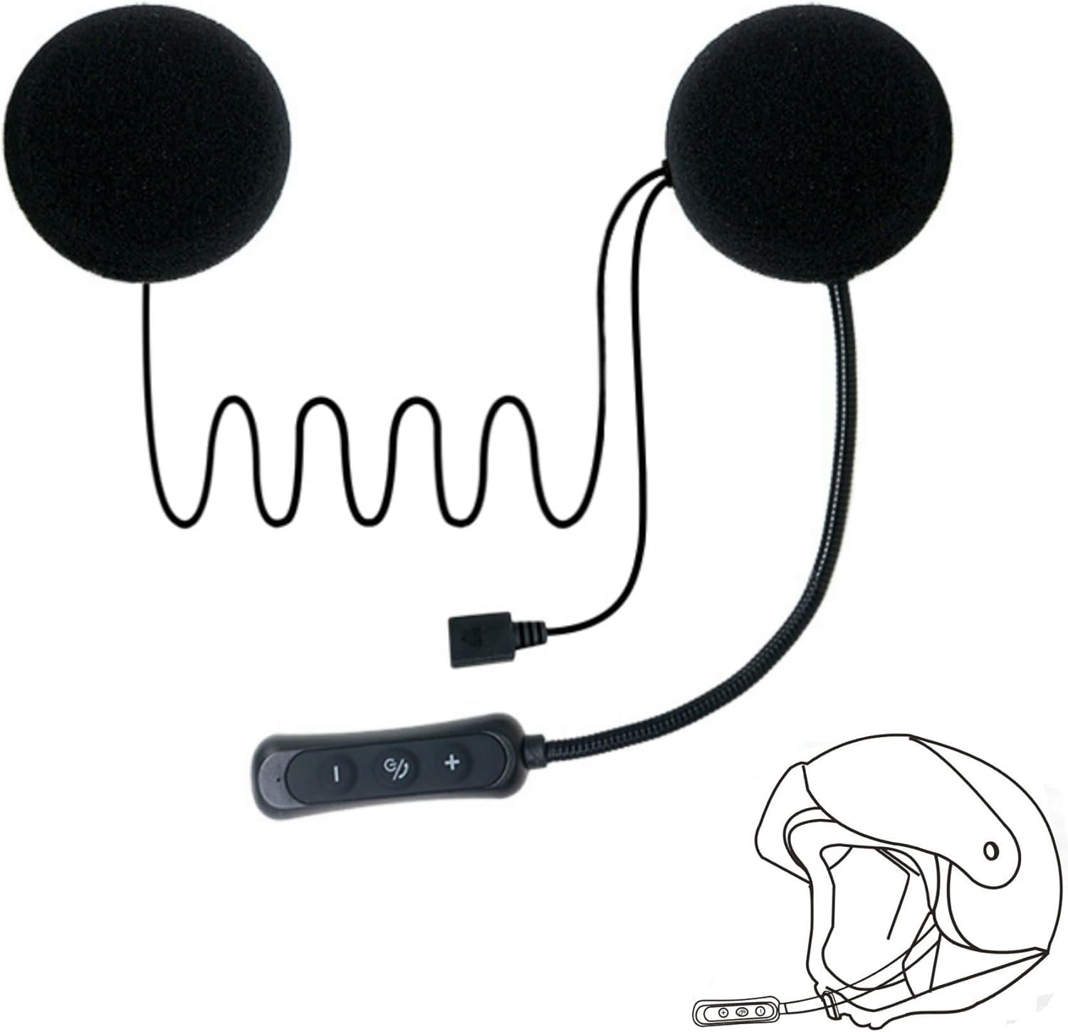 Amazon.com: SUNITEC Motorcycle Bluetooth Headset Outdoor Helmet ...