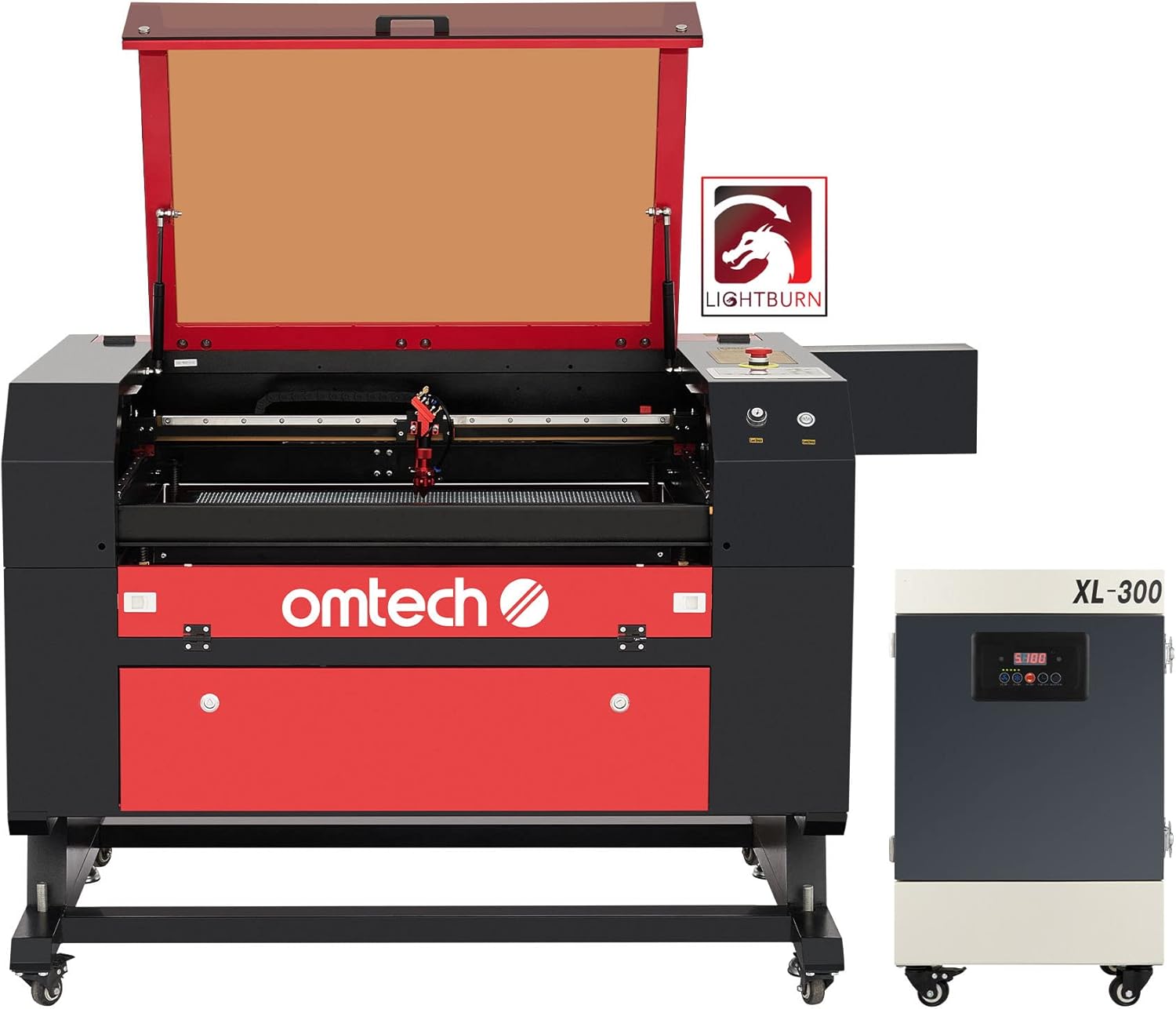 Amazon.com: OMTech 80W CO2 Laser Engraver with Fume Extractor LightBurn ...