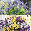 Amazon.com: Rowfad 40 Pcs Artificial Flowers for Outdoor, Faux Silk ...