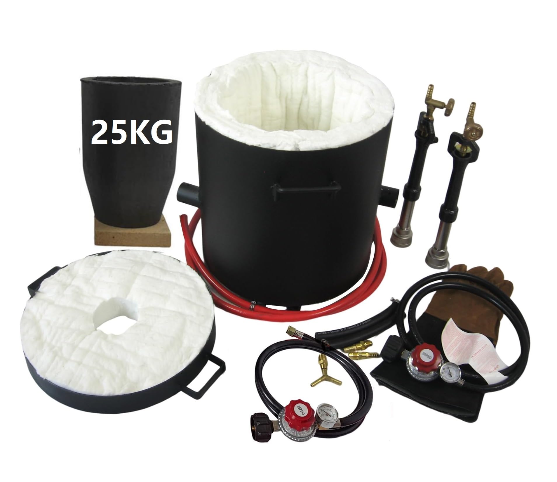 Amazon.com: 25KG(55LBs) Large Propane Smelting Furnace Kit with 25KG ...