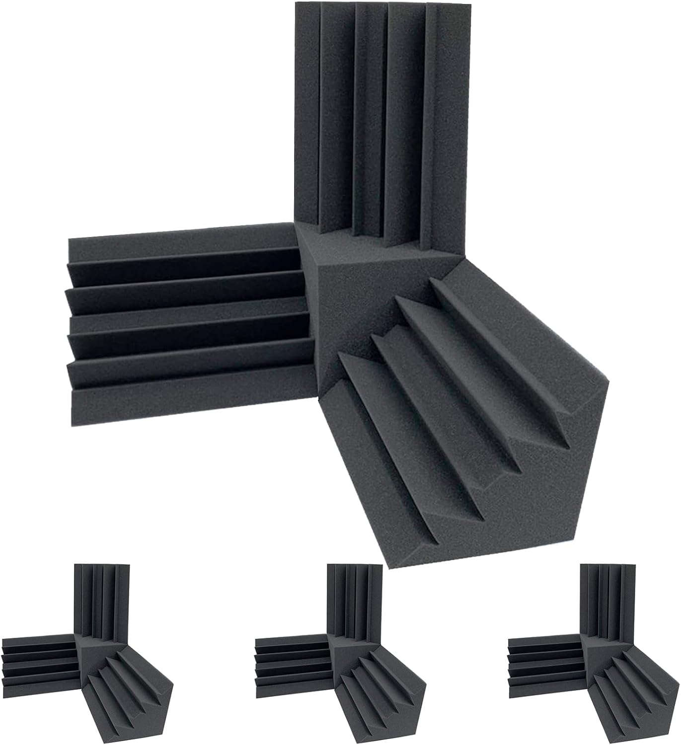 Amazon.com: 12 Pack Bass Traps and 4 Pack Corner Acoustic Cubes ...