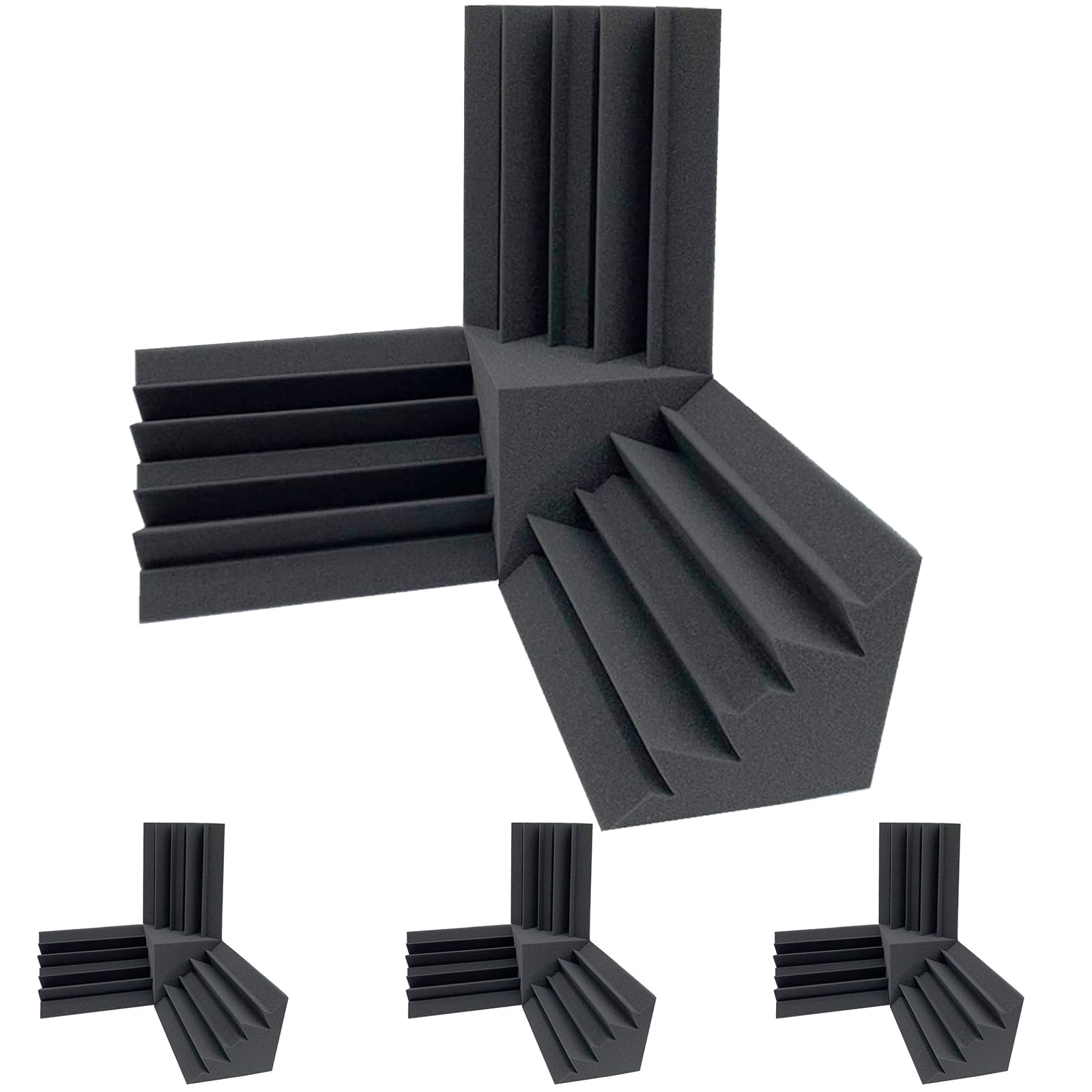 Amazon.com: 12 Pack Bass Traps and 4 Pack Corner Acoustic Cubes ...