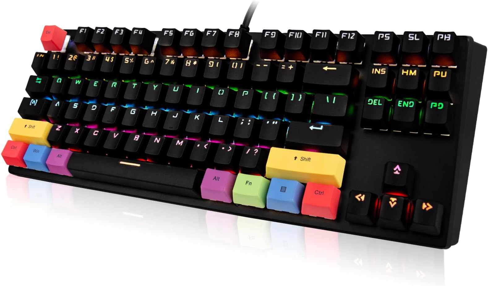 Amazon.com: 75% Mechanical Gaming Keyboard Wired, Hot-Swappable ...