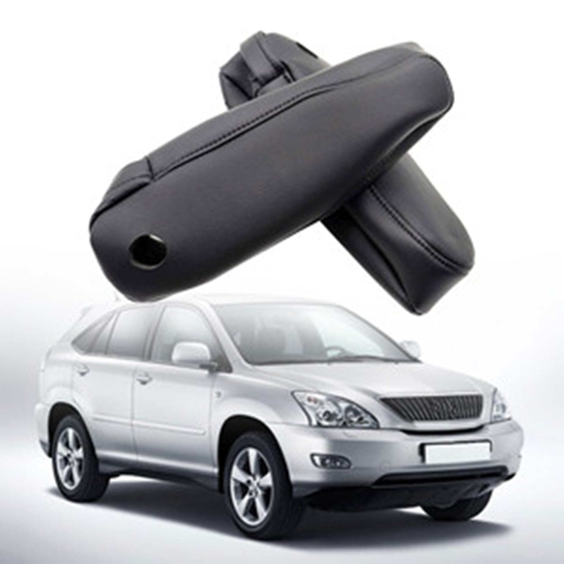 Amazon.com: AOUTTUOA 2pcs Black Leather Seat Armrest Cover Compatible ...