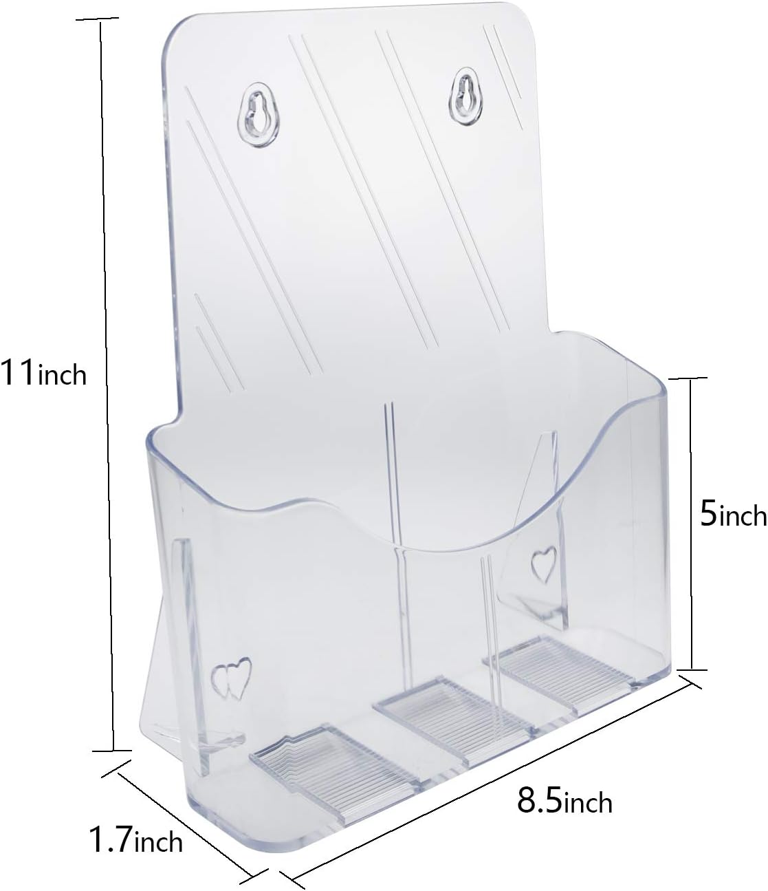Yarlung 2 Pack Acrylic Brochure Holder, Booklet Display Stand Desk or ...