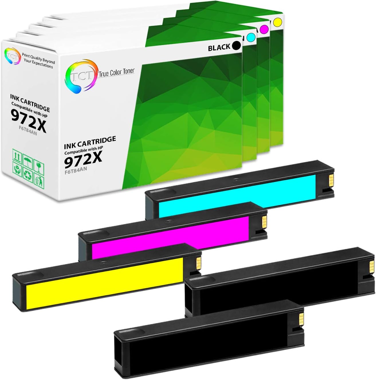 Amazon.com: TCT Compatible Ink Cartridge Replacement for HP 972X High ...