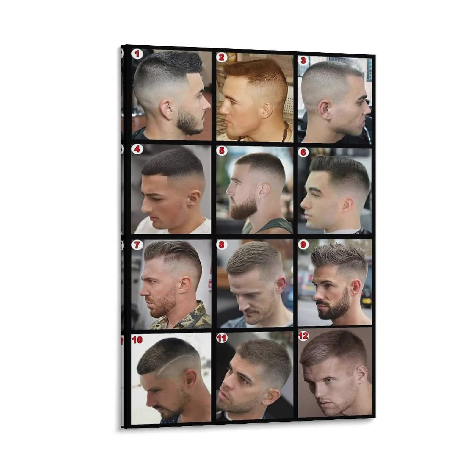 Barber Hairstyle Guide Poster
