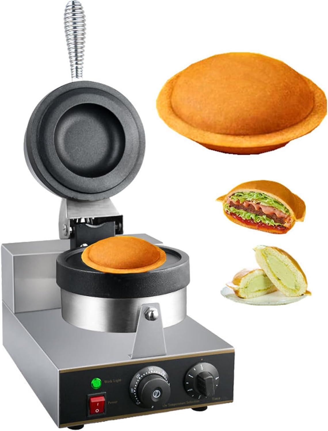DRUXTO Commercial Burger Waffle Maker, 1300W Non Stick Electric Panini ...