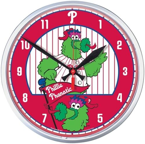 Amazon.com : Philadelphia Phillies Wall Clock (Mascot) : Sports Fan ...