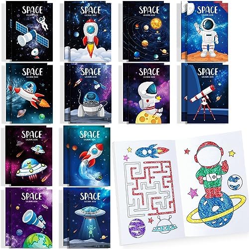 Amazon.com : Teling 24 Pieces Outer Space Galaxy Mini Notepads Space ...
