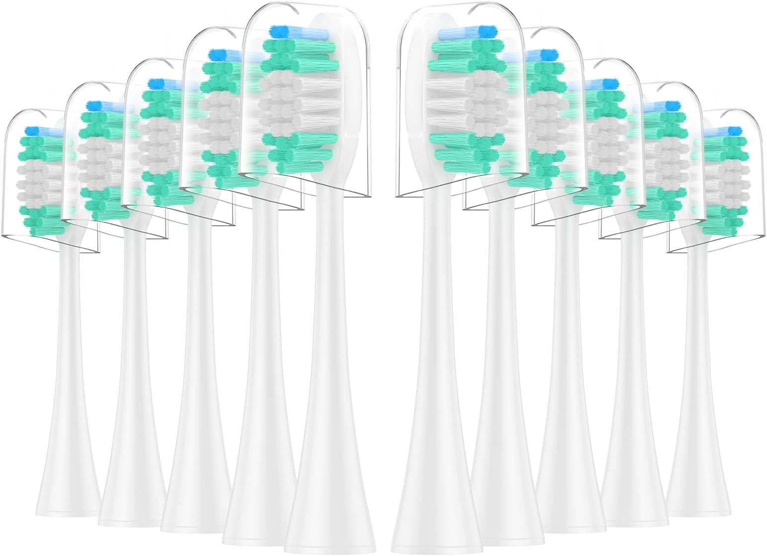 Amazon.com : Replacement Toothbrush Heads 10 Pack Compatible with AquaSonic Black Series, Vibe ...