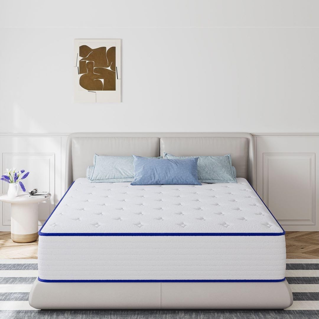 Amazon.com: Queen Size Mattress, 14 Inch Hybrid Queen Mattress In a Box ...