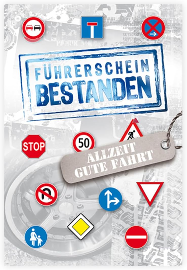 KE - Führerschein Karte, mit Umschlag, DIN A6, Karte zur bestandenen ...