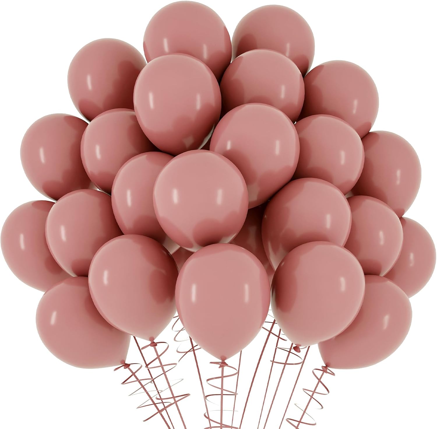 Amazon.com: RUBFAC Dusty Pink Balloons, 70pcs 5 Inch Rose Pink Balloons ...