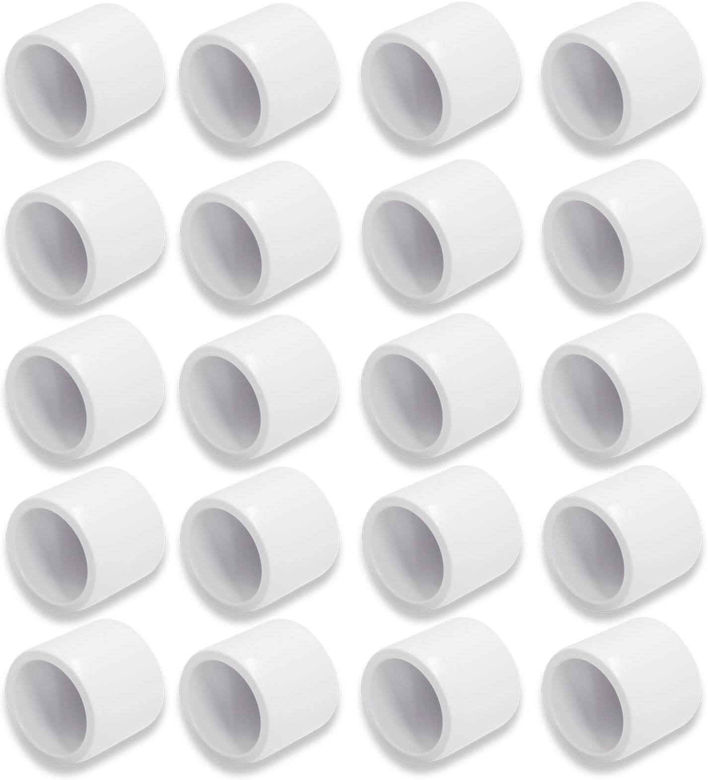 Amazon.com: 20PCS PVC Pipe End Cap Fitting 1/2 Inch PVC Fittings Plug ...