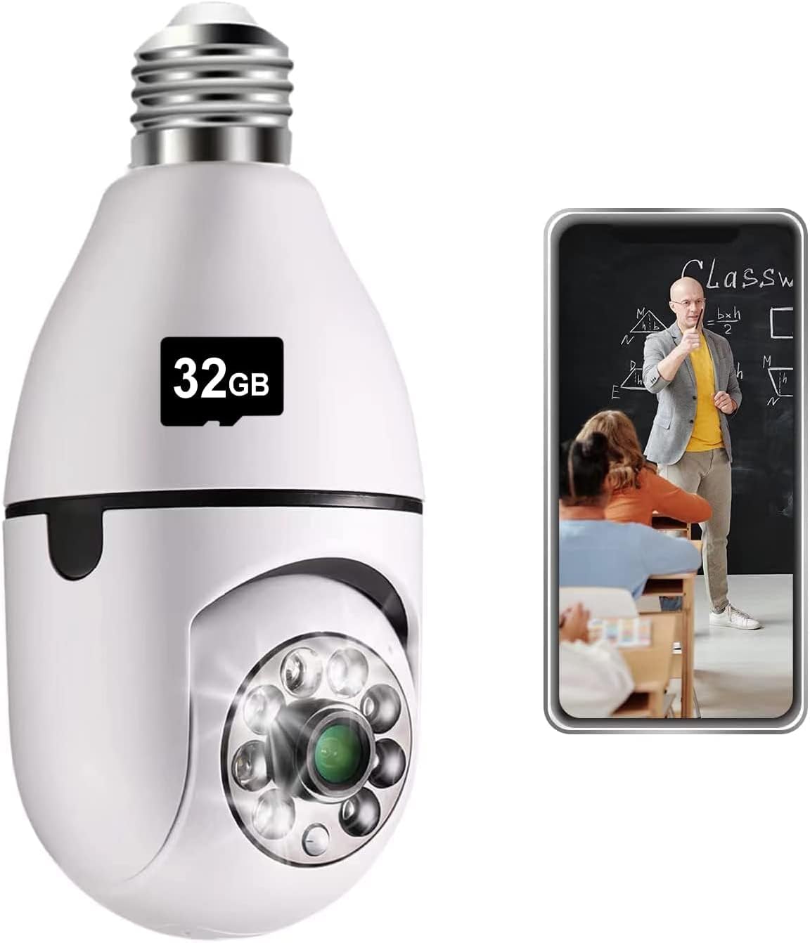 Amazon.com : 1080P Light Bulb Camera, Wireless WiFi Home Security ...