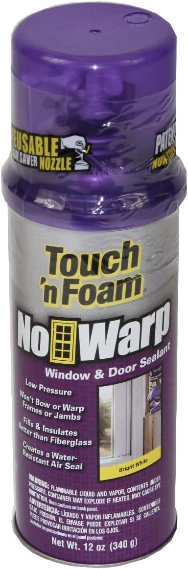 DAP 04000 Touch 'n Foam Warp Window & Door Sealant, 12 Oz, White, 12 ...