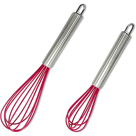 Amazon.com: Chef Craft Premium Silicone Wire Cooking Whisk, 10.5 Inch, Red
